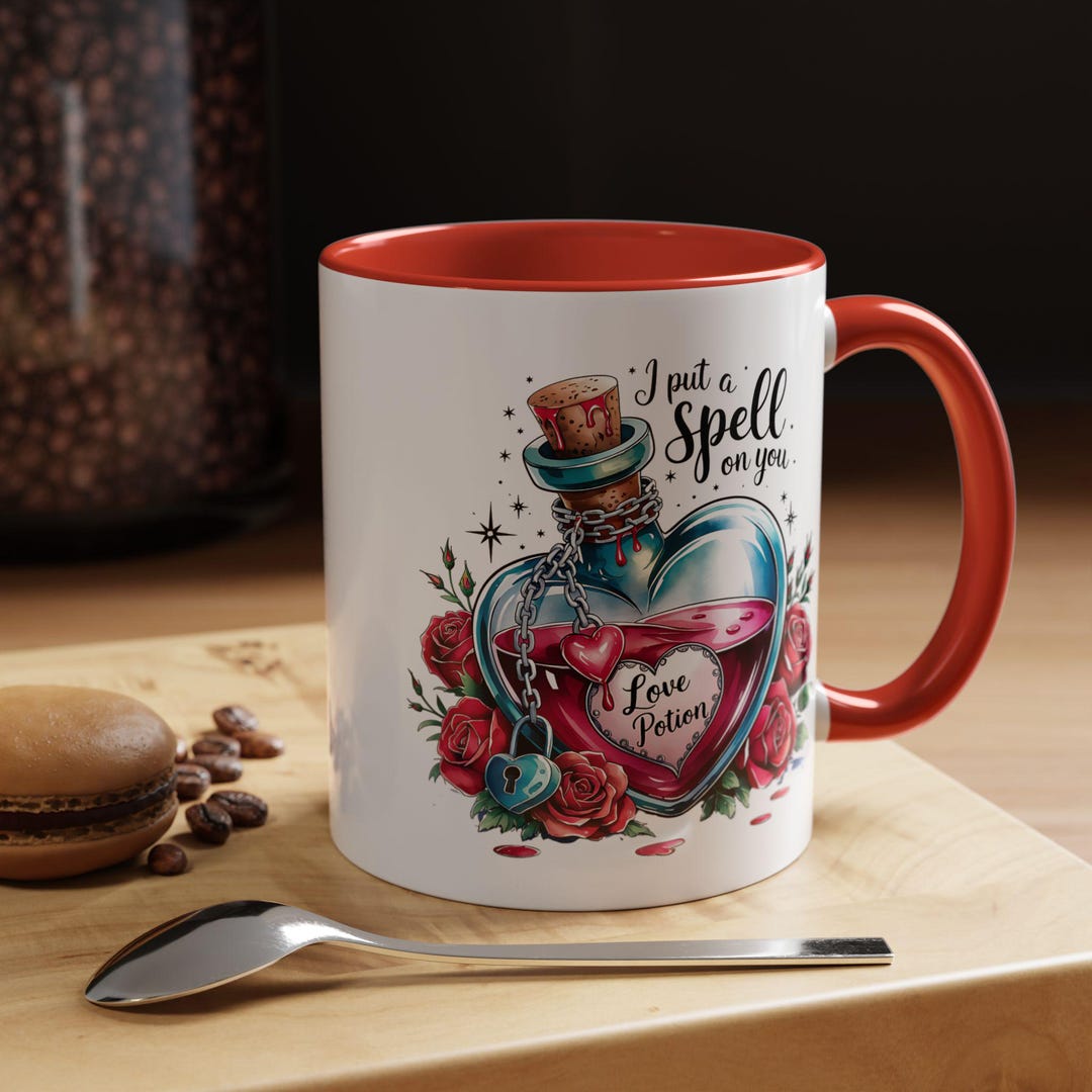 Love Potion Coffee Mug, I Put a Spell on You, Valentine's Day Accent ...