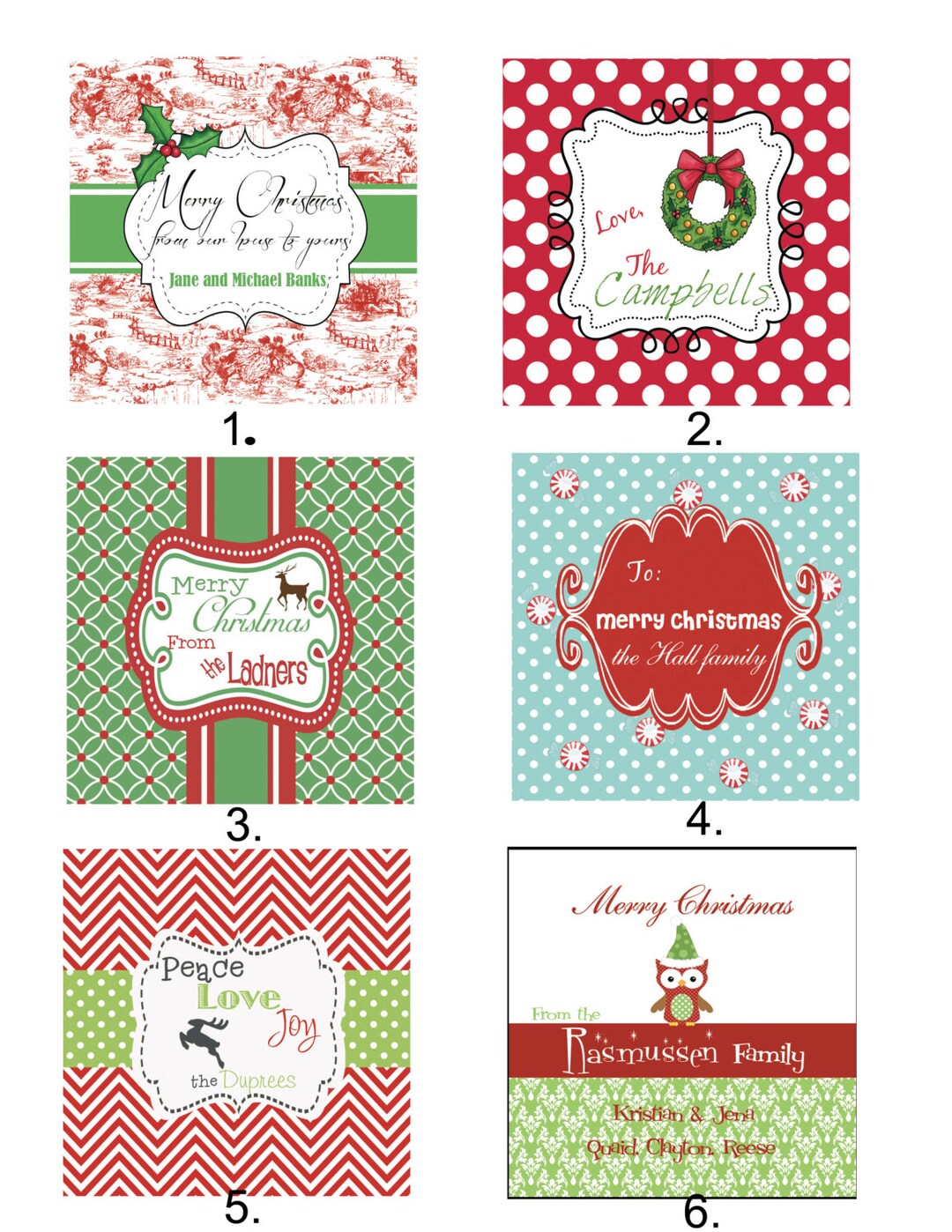 25-personalized SQUARE Gift Enclosure Card, Tag, Gift Tag, Birthday ...