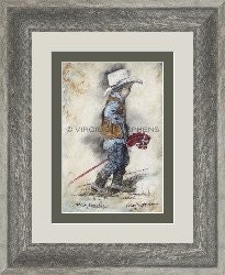 Cowboy Art, Just Like Gene and Roy, Print of a Little Boy Riding His ...