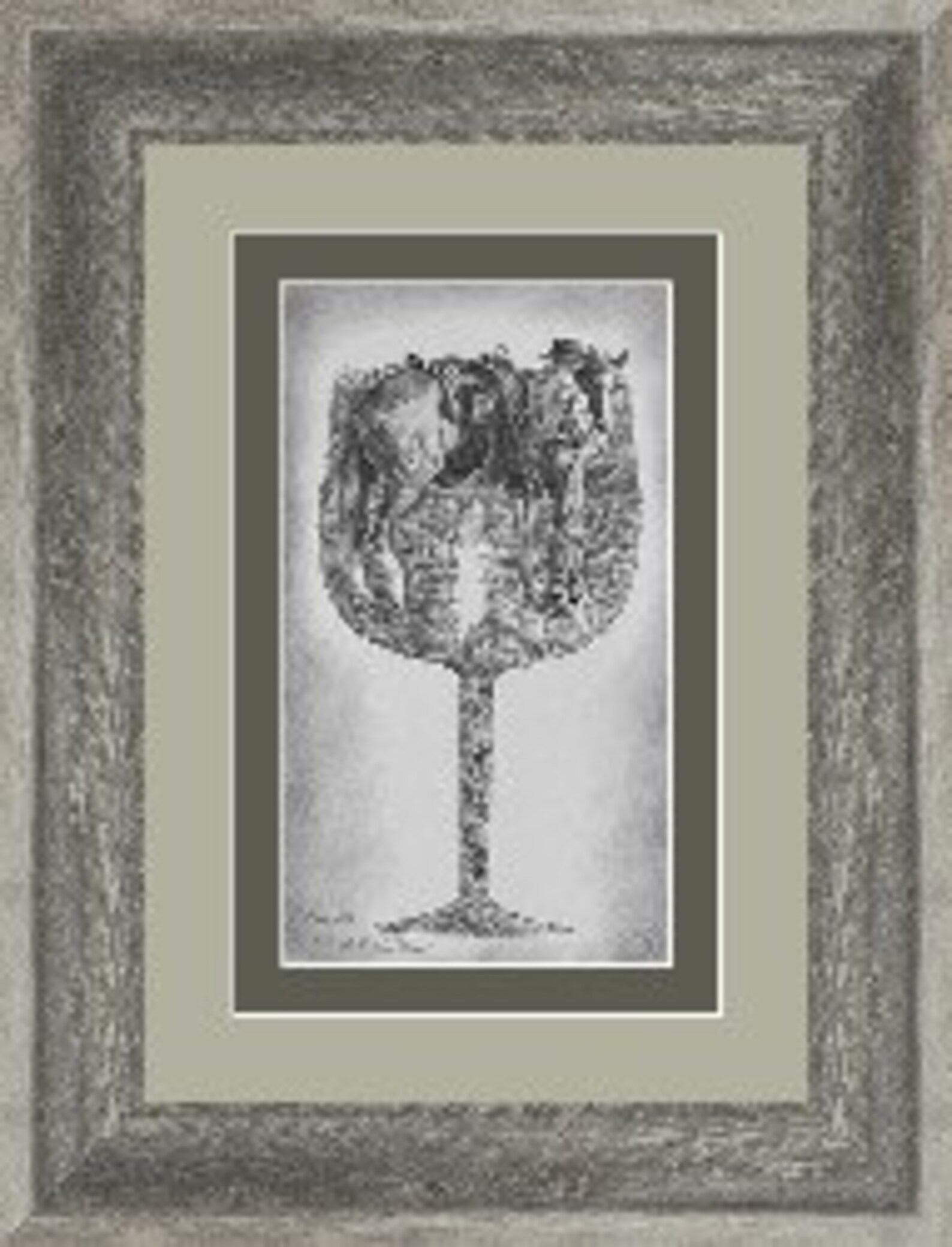 Wine Art, Trail Ale, Drawing of a Cowboy Standing With His Horse Inside ...