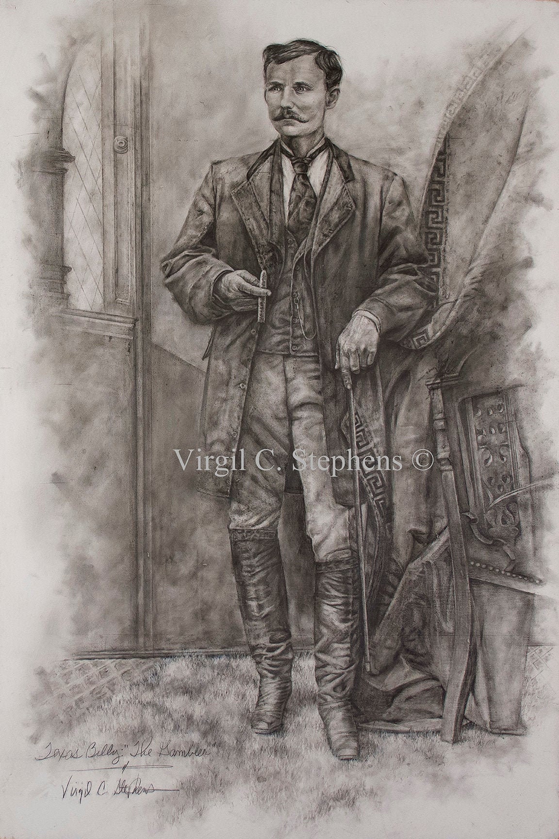 Cowboy Art, Texas Billy-the Gambler, Old West Gunman and Gambler, Also ...