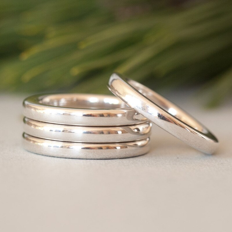 Thick Silver Band - Etsy