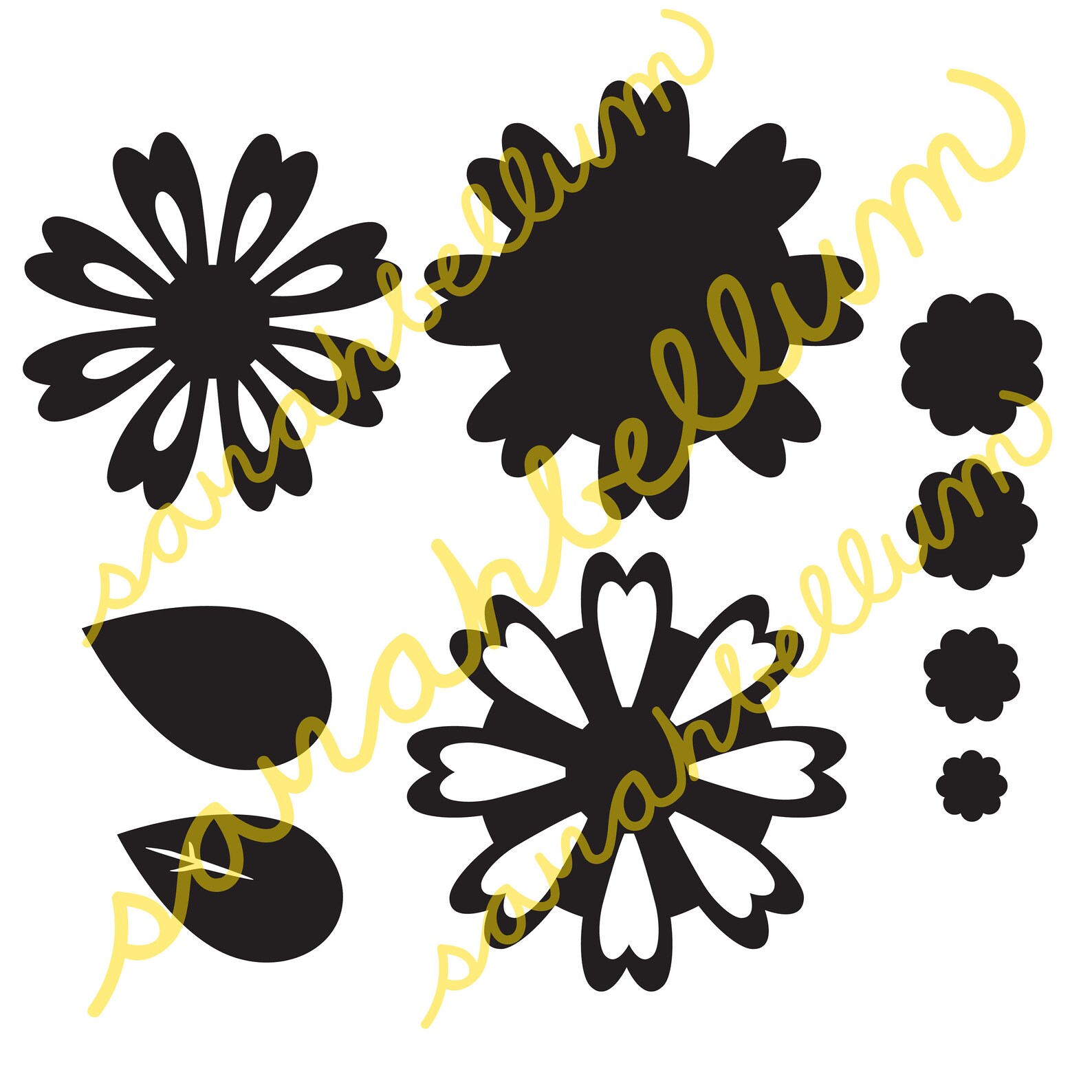 Handmade Paper Flower Cricut SVG Pattern - DIY Flower Pattern ...