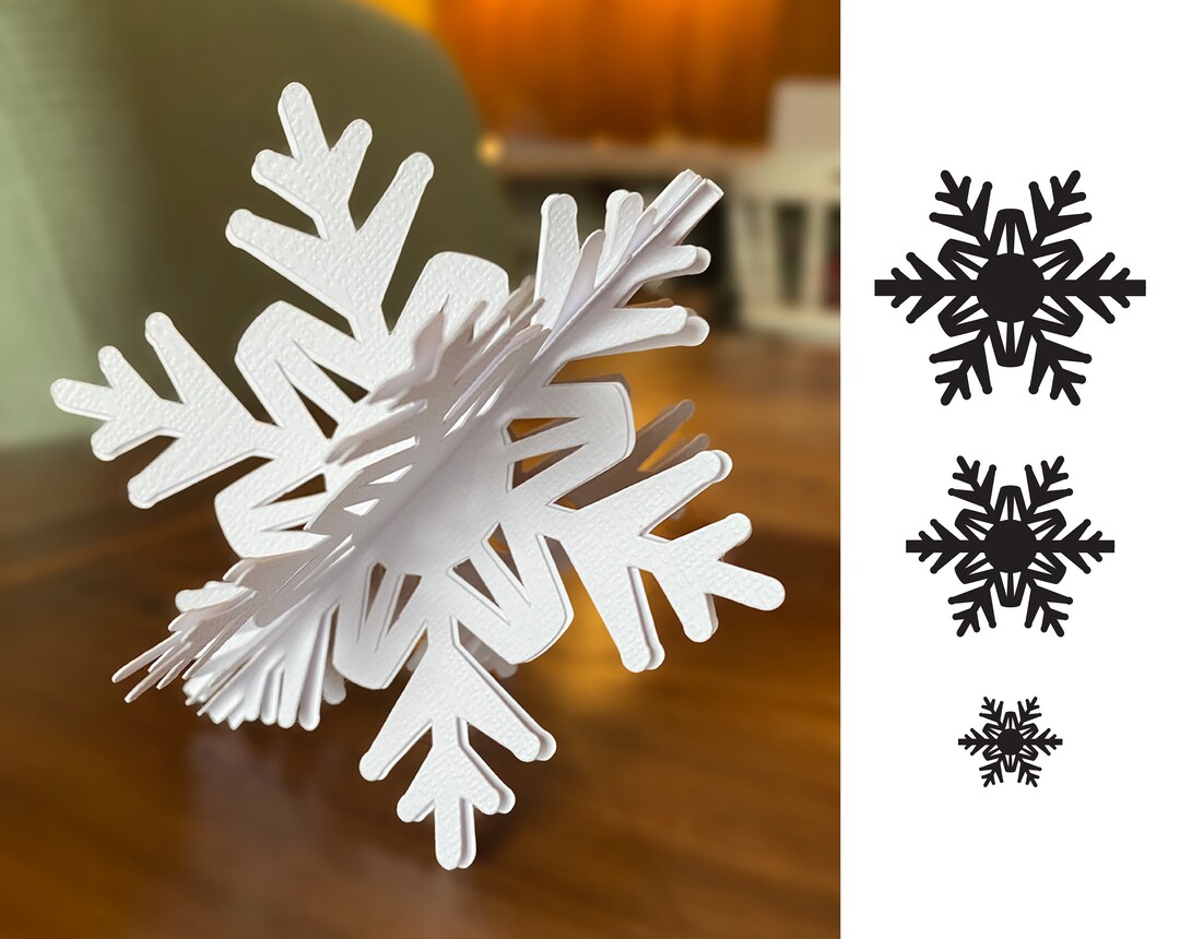 3D Snowflake Cricut SVG Pattern - DIY Snowflake Winter Decor ...