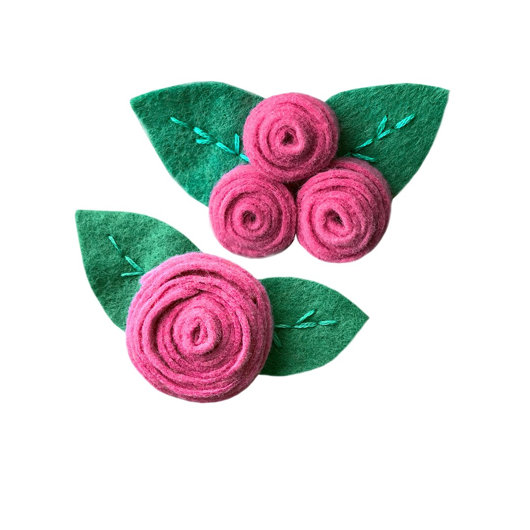 PDF Pattern & Tutorial: Felt Flower Rose Pattern - 2-in-1 - "the Trudy ...