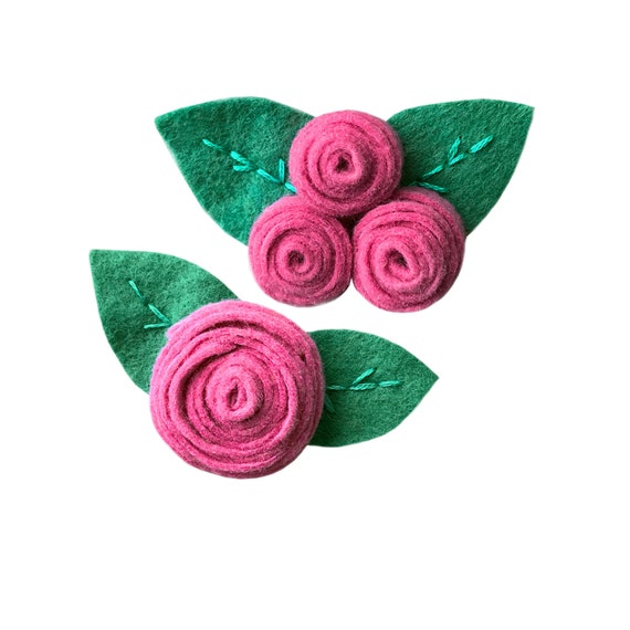 PDF Pattern & Tutorial: Felt Flower Rose Pattern 2-in-1 - Etsy