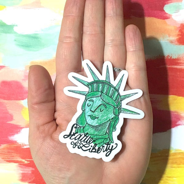 Lady Liberty Sticker - Etsy
