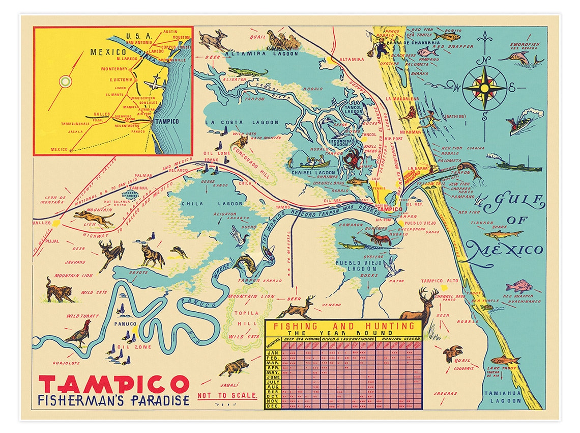 Tampico Tamaulipas Mexico Map - Patronato De Turismo De Tampico ...