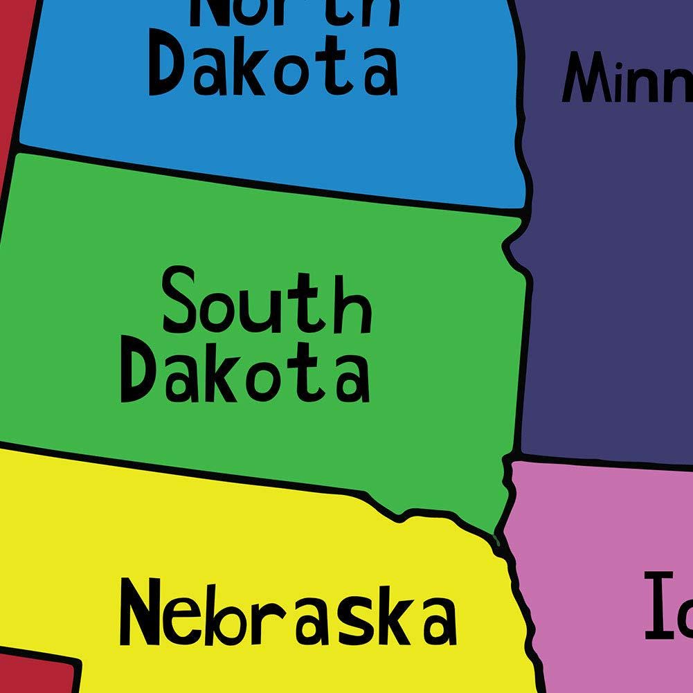 United States Printable Color Map | Educational Kids Classroom ...