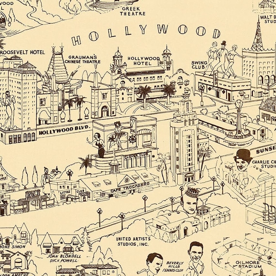 Hollywood Tourist Map