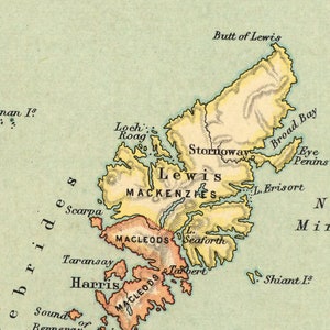 Clans of Scotland Historical Map Vintage Reprint | Highland Clan ...