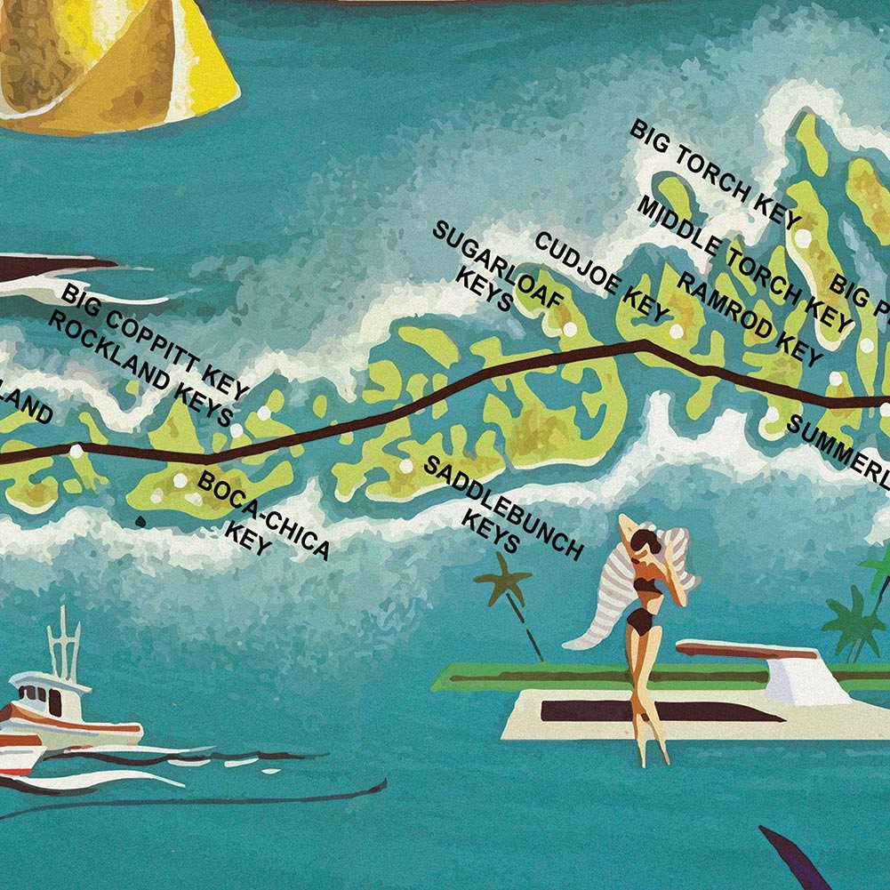 Treasure Map Print to "sea" the Florida Keys and Key West via the ...