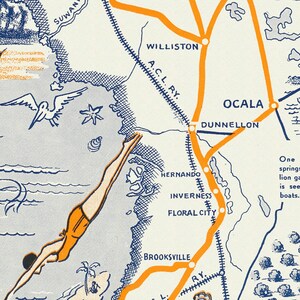 Map of Florida by Tamiami Trail Tours C. 1937 | Fascinating Snapshot of ...