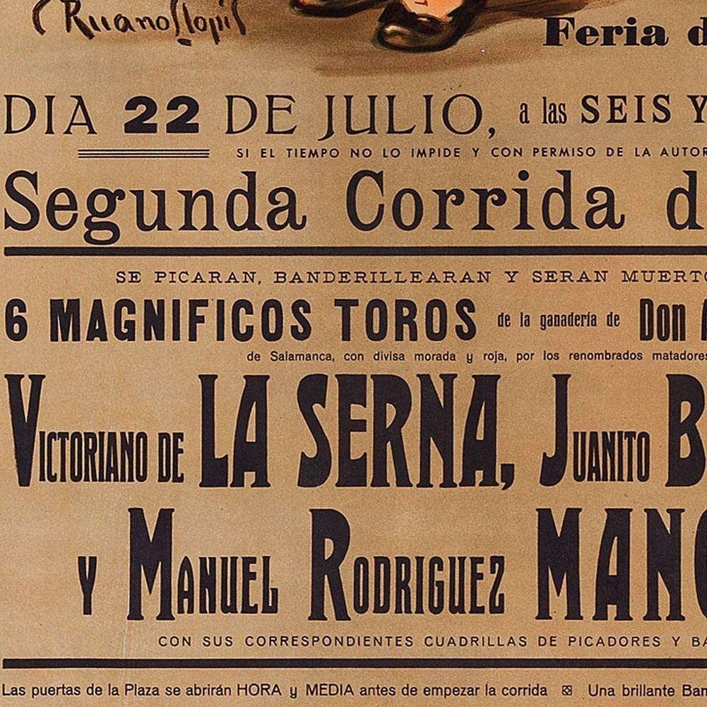 Set of Five (5) Spanish Bullfight Advertisement Posters - La Corrida De ...