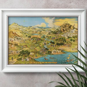 The Land of the New Testament Circa 1939 | Art Print Poster Vintage ...