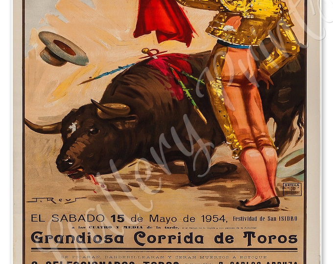 Set of Two (2) Spanish Bullfight Advertisement Posters | La Corrida De ...