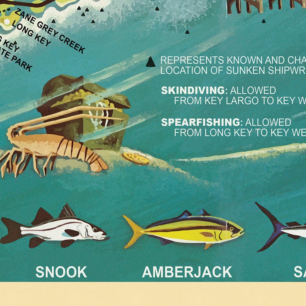 Treasure Map Print to "sea" the Florida Keys and Key West via the ...