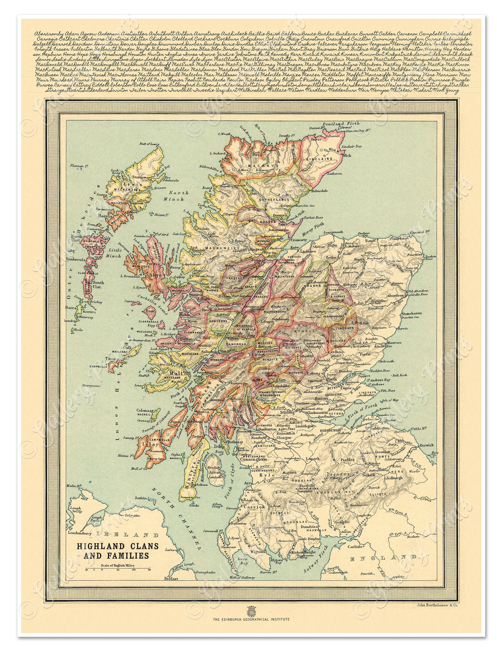Scottish Clan Map