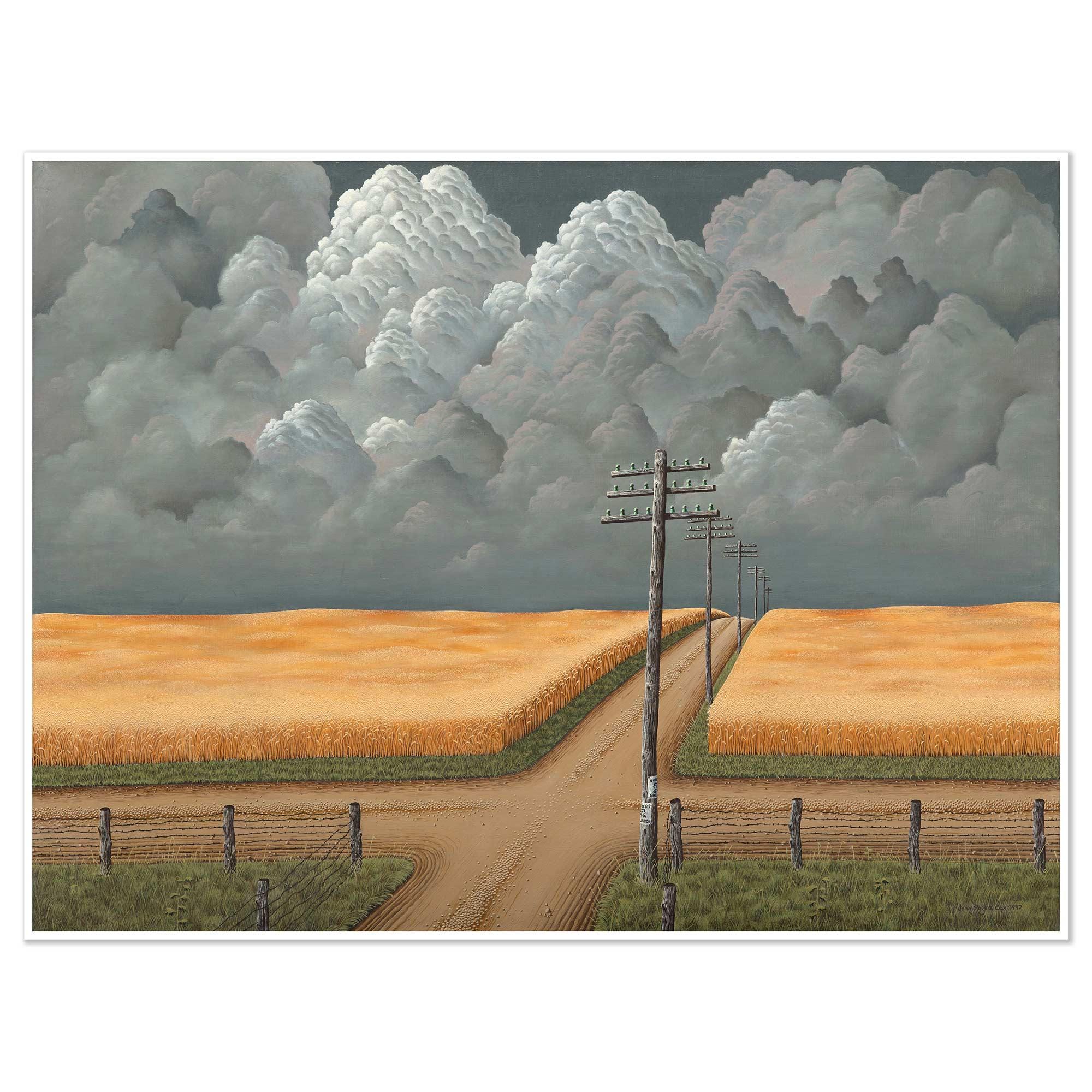 Gray and Gold Wheat Fields by John Rogers Cox 1942 | Amber Waves of ...