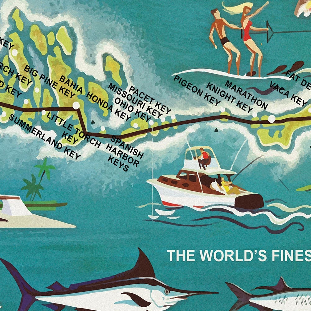 Treasure Map Print to "sea" the Florida Keys and Key West via the ...
