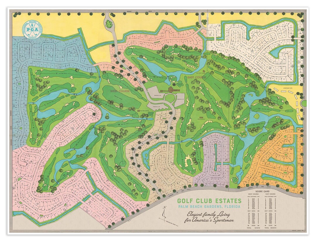 Historic Map | Golf Club Estates Golf Course | Palm Beach Gardens ...