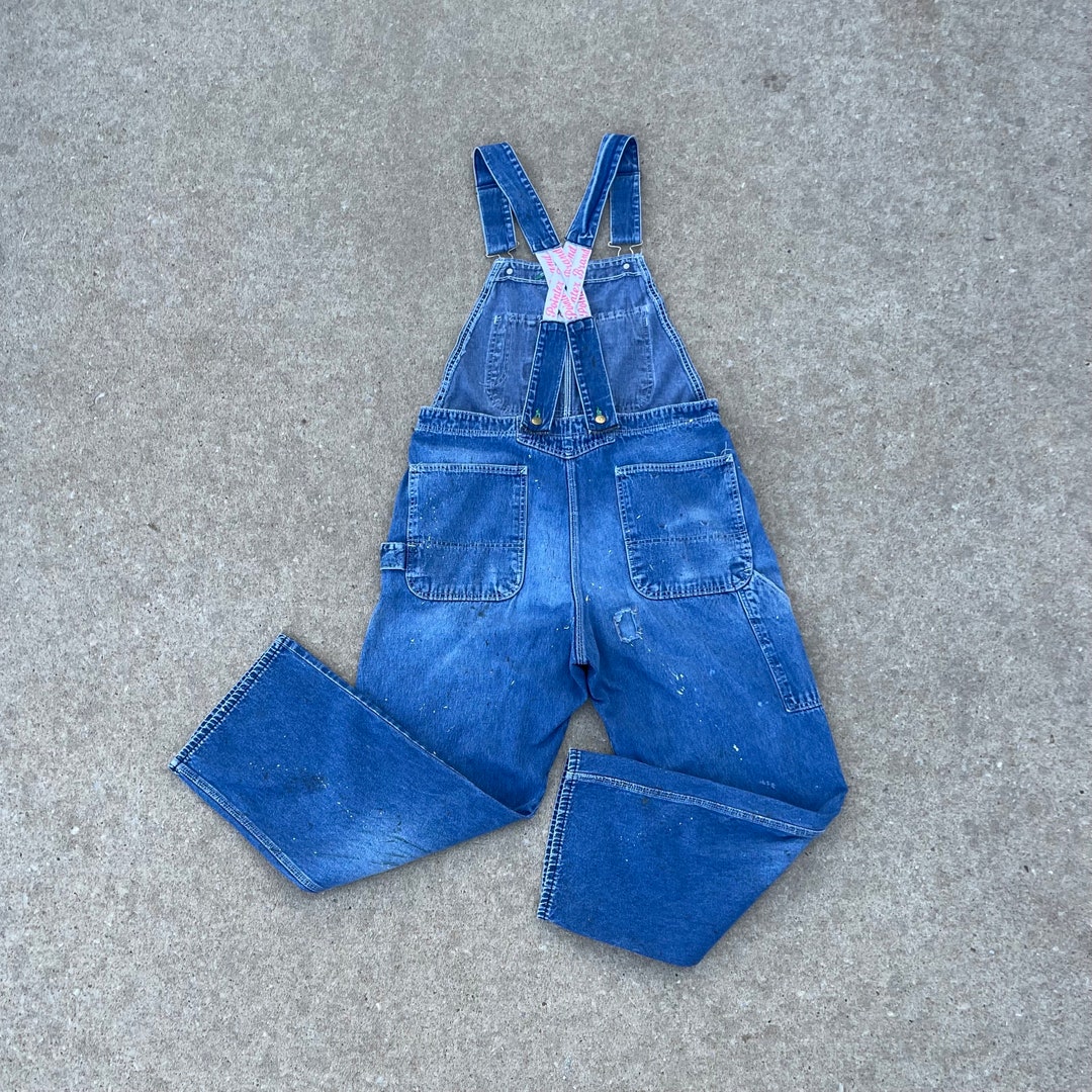 Vintage Pioneer Pointer Brand RN 14196 Low Back Faded Denim Chore Bib ...