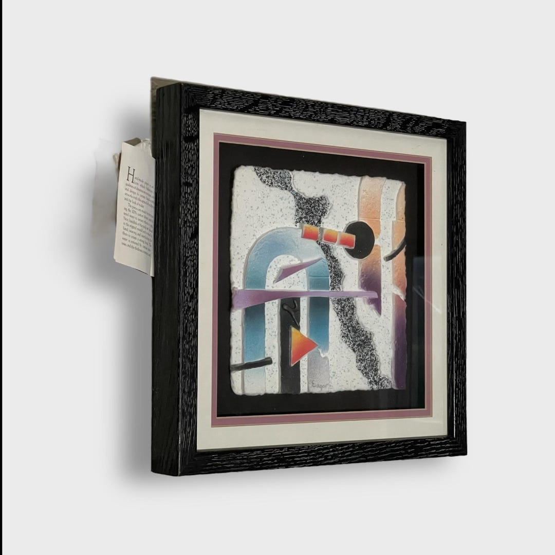 Rad 1990s California FIGI Graphics Contemporary Hand-made Cast Paper ...