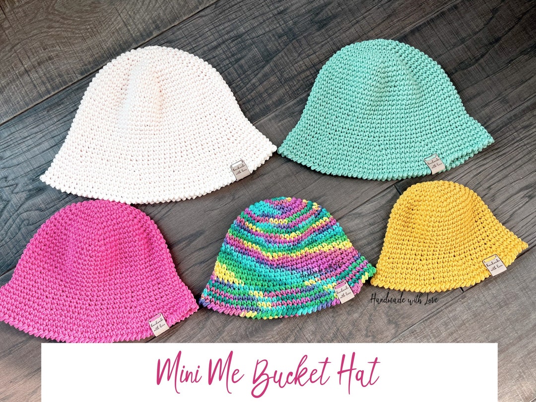 Kids Mini Me Bucket Hat PATTERN Beach Hat Crochet Sun Hat - Etsy