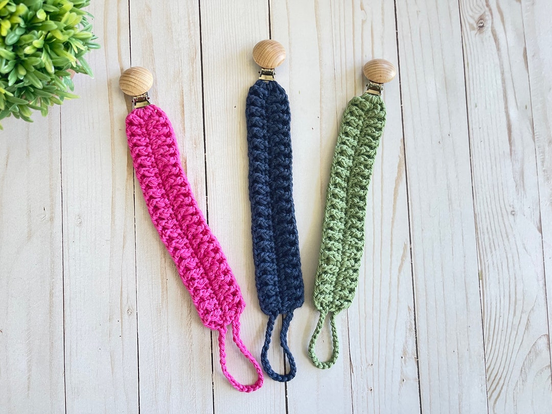 Simple Pacifier Clip; Crochet Pacifier Holder; Baby Gift - Etsy