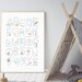 Animal Alphabet Poster Wall Art | Woodland Nursery Decor Educational ...