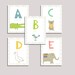 Animal Alphabet Wall Cards Alphabet Nursery Decor Nature - Etsy