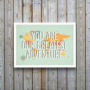 Baby Adventure and Explore Poster Prints, Set of Four Prints, World Map ...