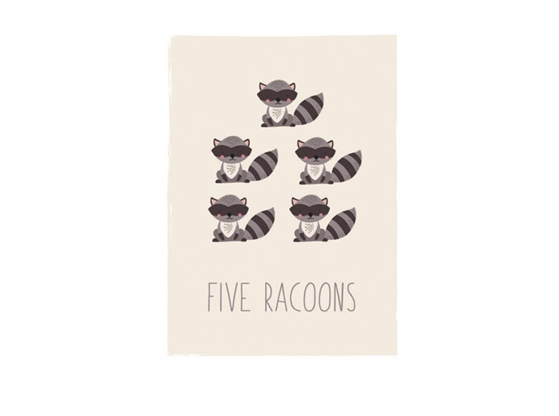 Woodland Wall Decor Forest Animals Counting Cards Perfect - Etsy