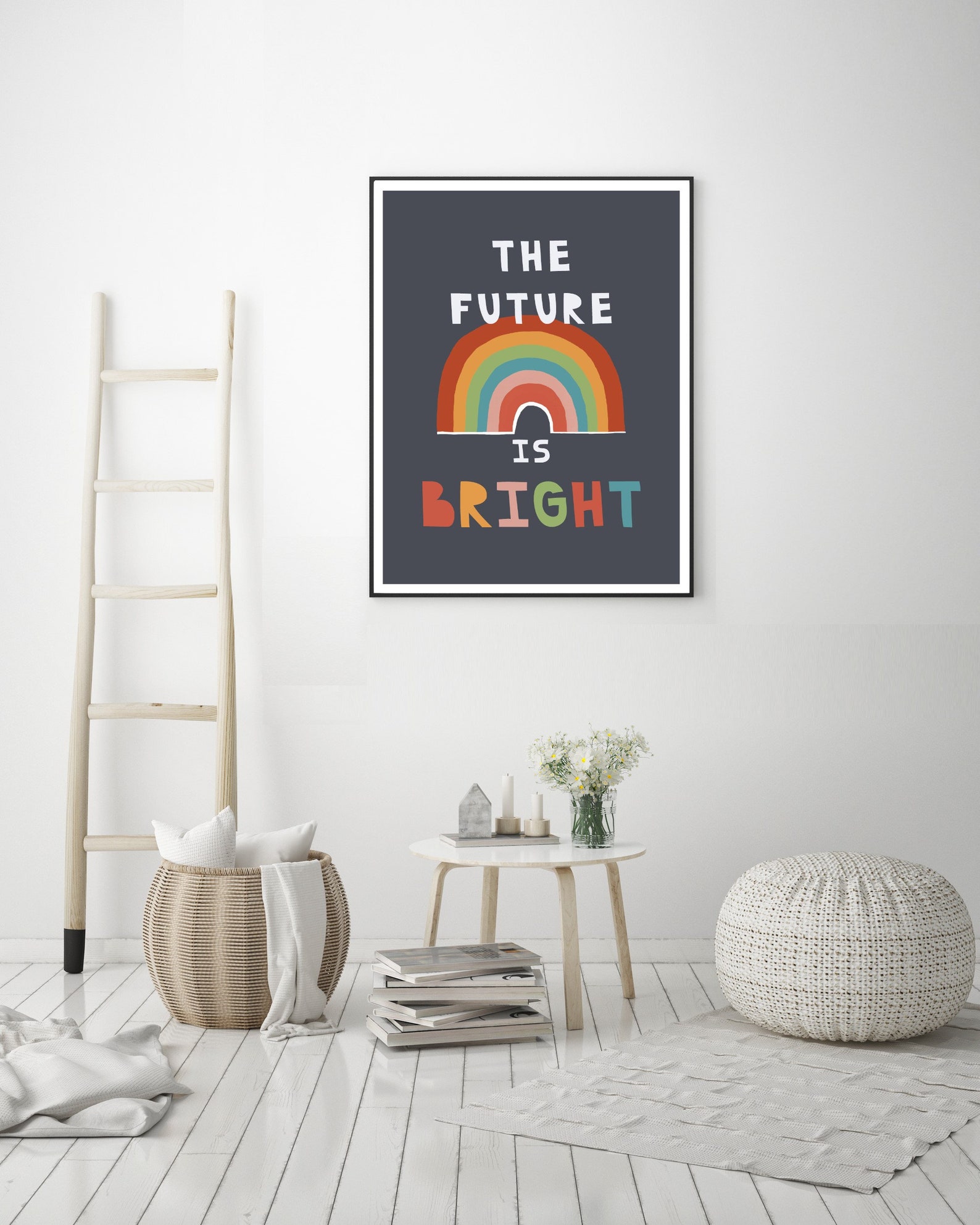 The Future is Bright Print Wall Art Positivity Print bedroom Print ...