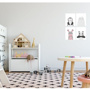 Zoo Animal Nursery Decor - Set of Four 11x14" Zoo Nursery Prints - Zoo ...