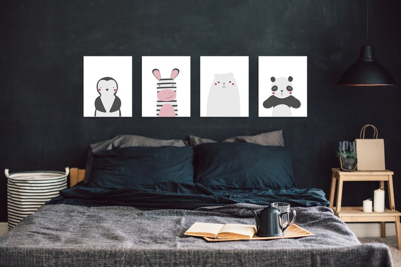 Zoo Animal Nursery Decor Set of Four 11x14 Zoo Nursery - Etsy