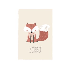 Forest Animal Nursery Prints in SPANISH Woodland Animal | Etsy