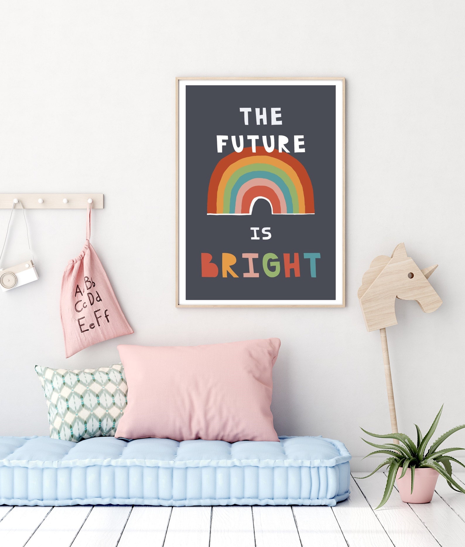 The Future is Bright Print Wall Art Positivity Print | Etsy