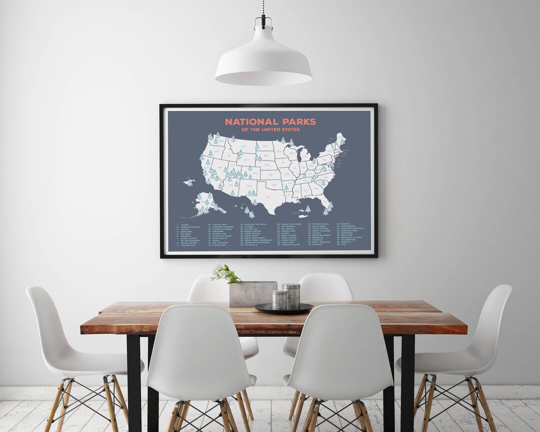 Kid's USA National Parks Map, Map of United States, National Park ...