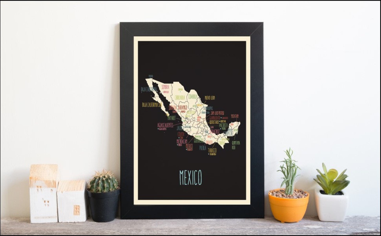 Mexico Map for Kids Children Travel Decor Adventure - Etsy