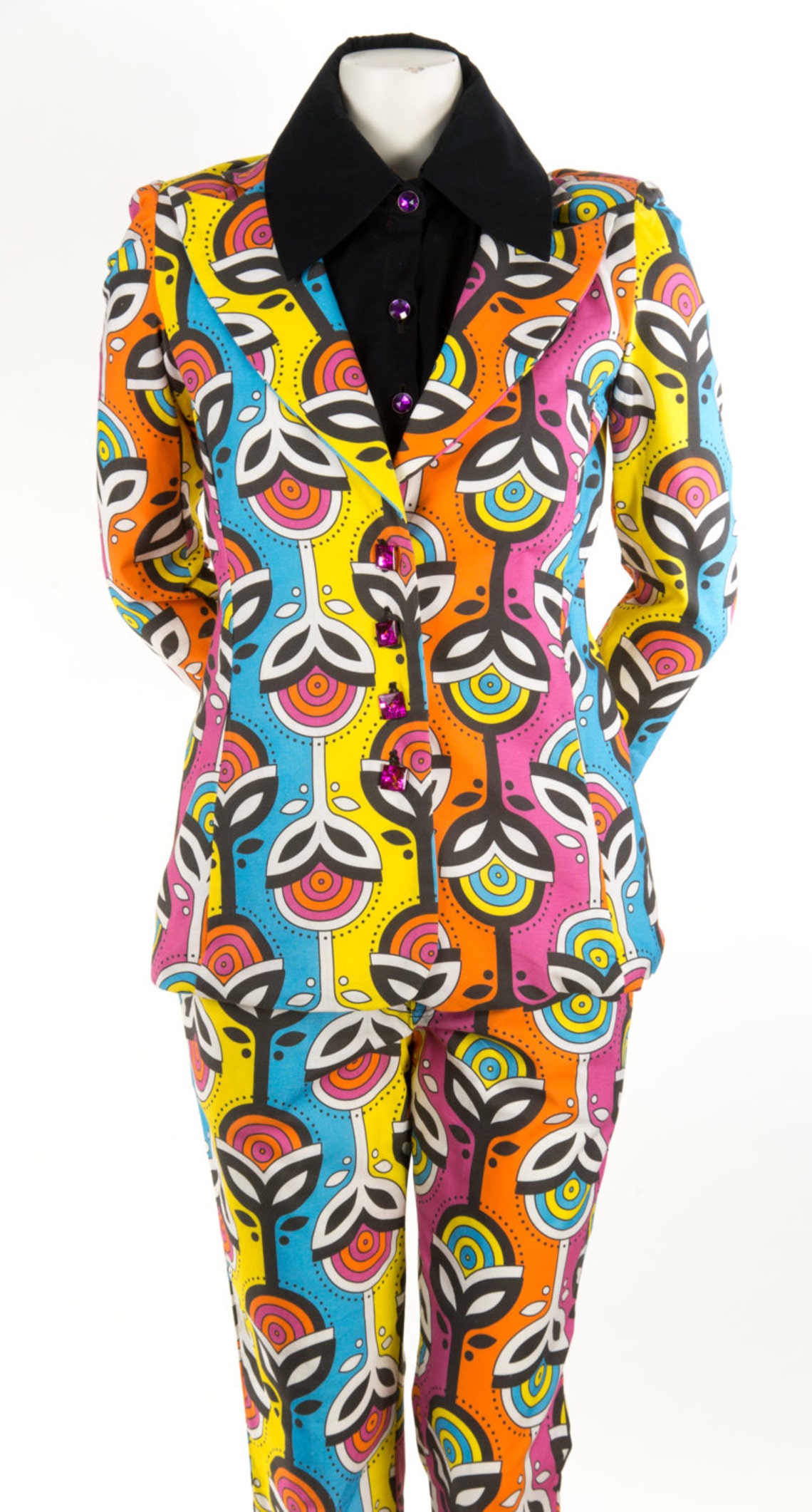 Oliver Hibert Print Suit/ Psychedelic Suit/ Custom Print Suit/ Oliver ...