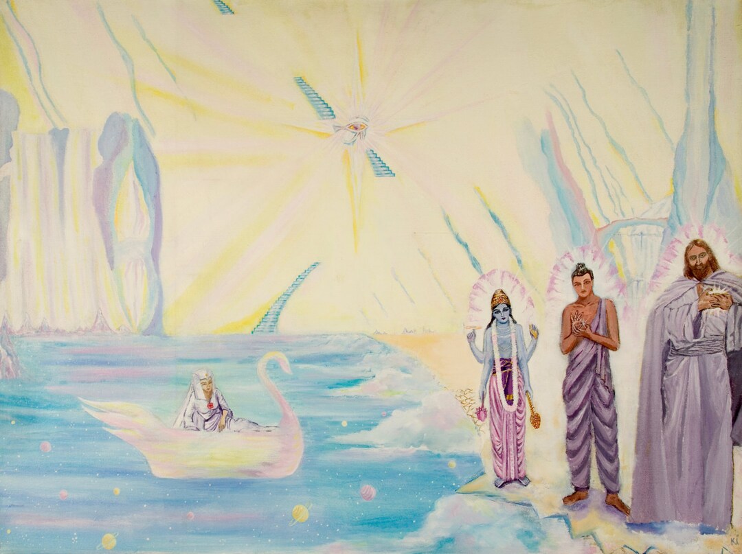 GICLEE PRINT Buddha Jesus and Vishnu Art Print celestial - Etsy