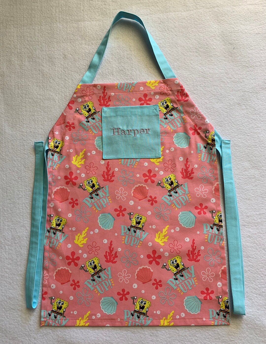 Personalized Girls Apron Sponge Bob - Etsy