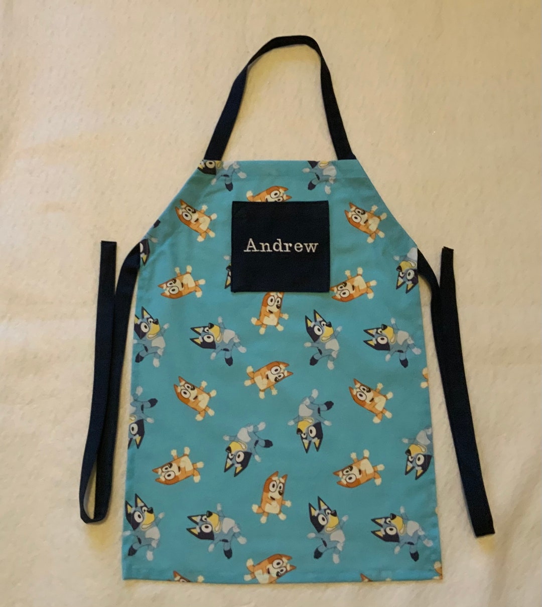 Girls and Boys Bluey Personalized Apron - Etsy