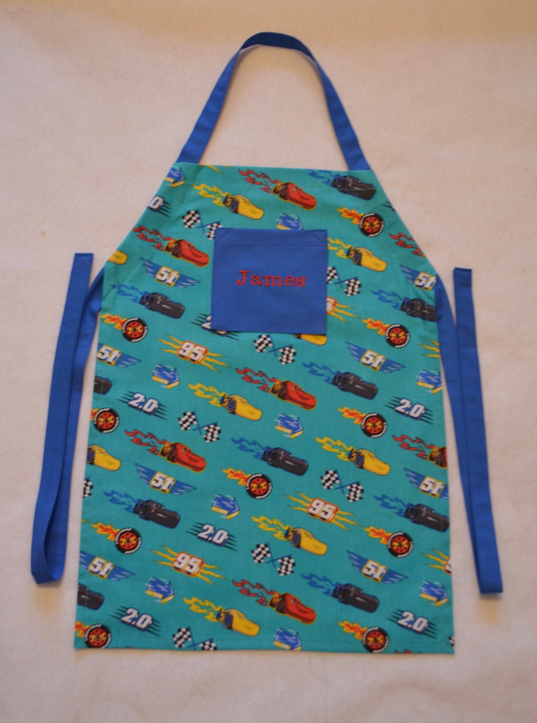 Boy's Personalized Racing Cars Apron - Etsy
