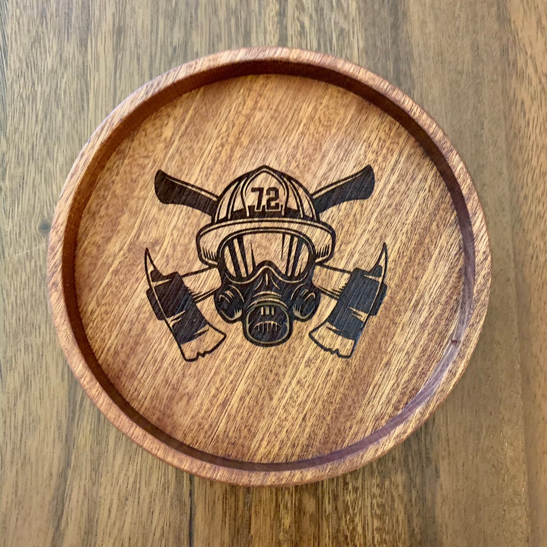 Firefighter Valet Tray Personalize See It Made in Youtube Video Link in ...