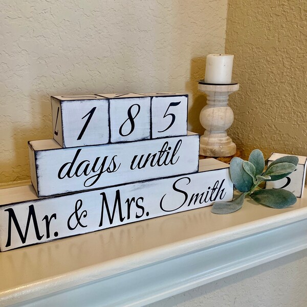 Countdown Blocks - Etsy