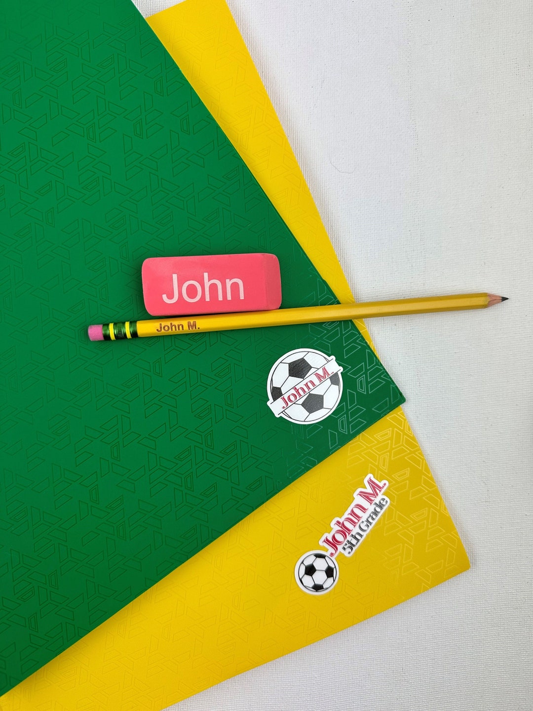 Custom Soccer Name Labels for School Supplies, Folder Subject Labels ...