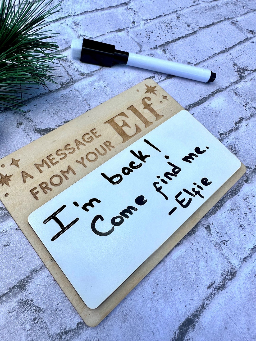 Elf Message Board Kit, Dry Erase Elf Board, Elf Message Board, Elf ...