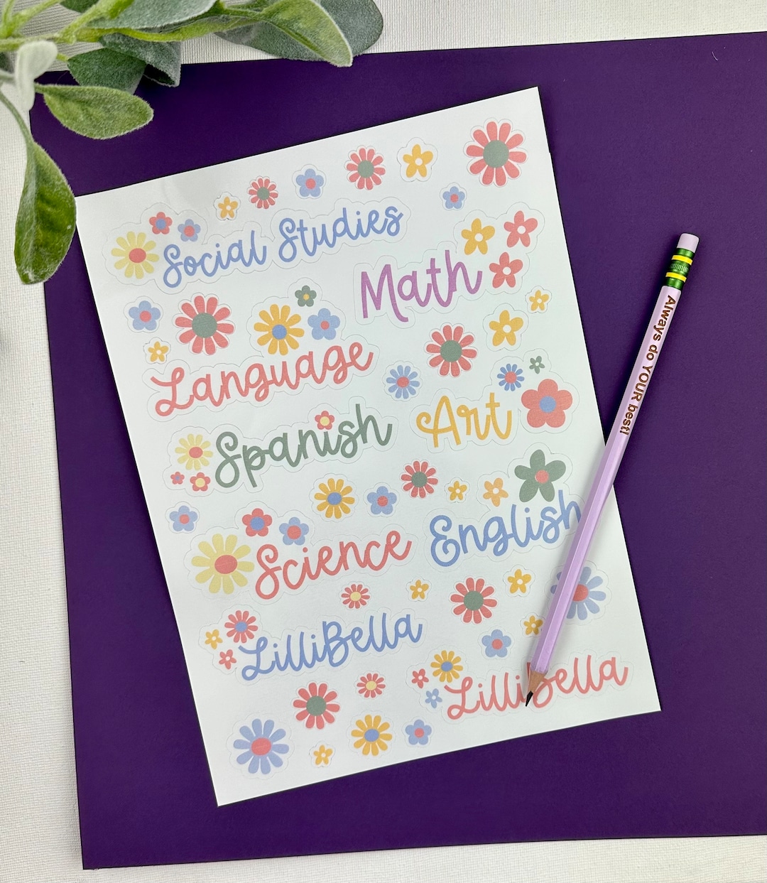 School Subject Labels-folder Labels-binder Labels-back to School ...